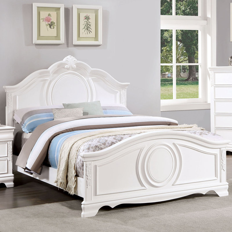 Polinka Wood Panel Bed Hokku Designs Bed Frame Color White Size Twin